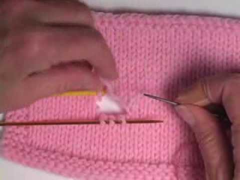 Creating intentional gaps in knitting patterns