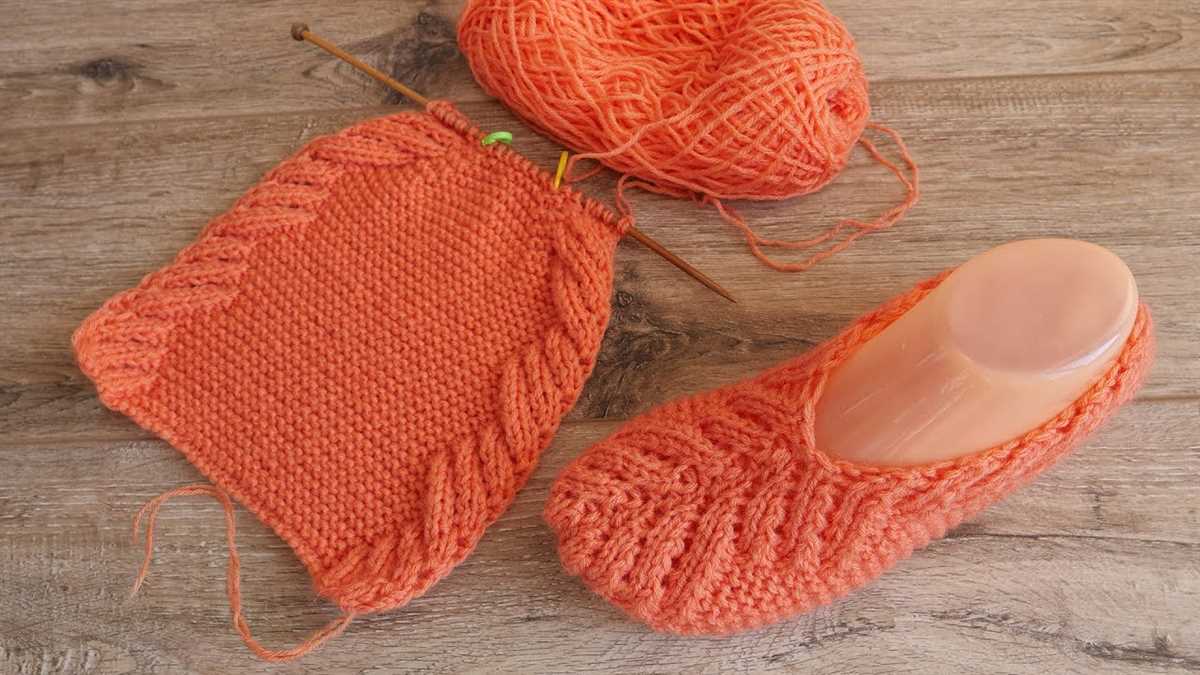 Simple and Stylish 2 needle slipper knitting pattern