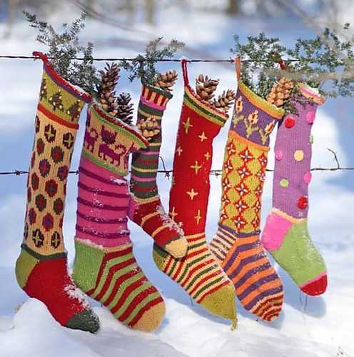 Simple Knitted Christmas Stocking Pattern using 2 Needles