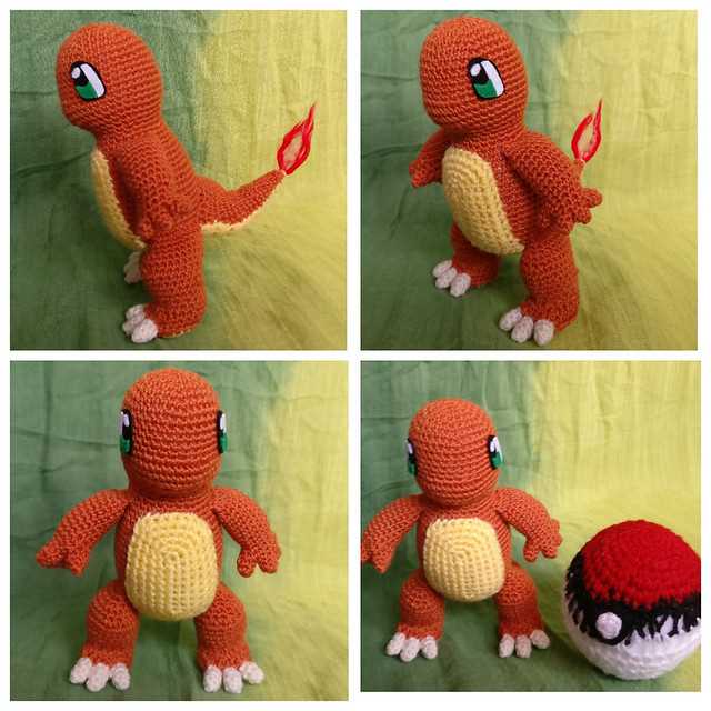 Free knitting pattern for Charmander