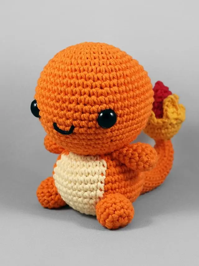 Free knitting pattern for Charmander