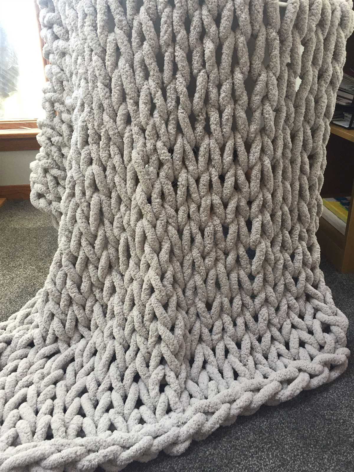 Cozy up with this unique chenille blanket knitting pattern