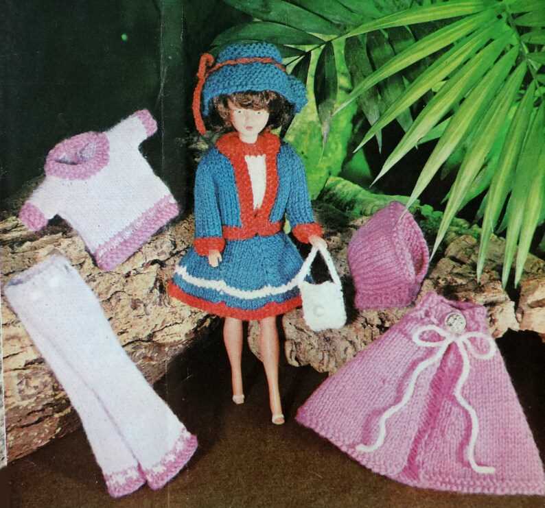 Knit adorable clothes for your 12 inch dolls with these free patterns