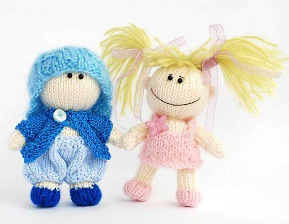 Free knitting pattern for a small doll