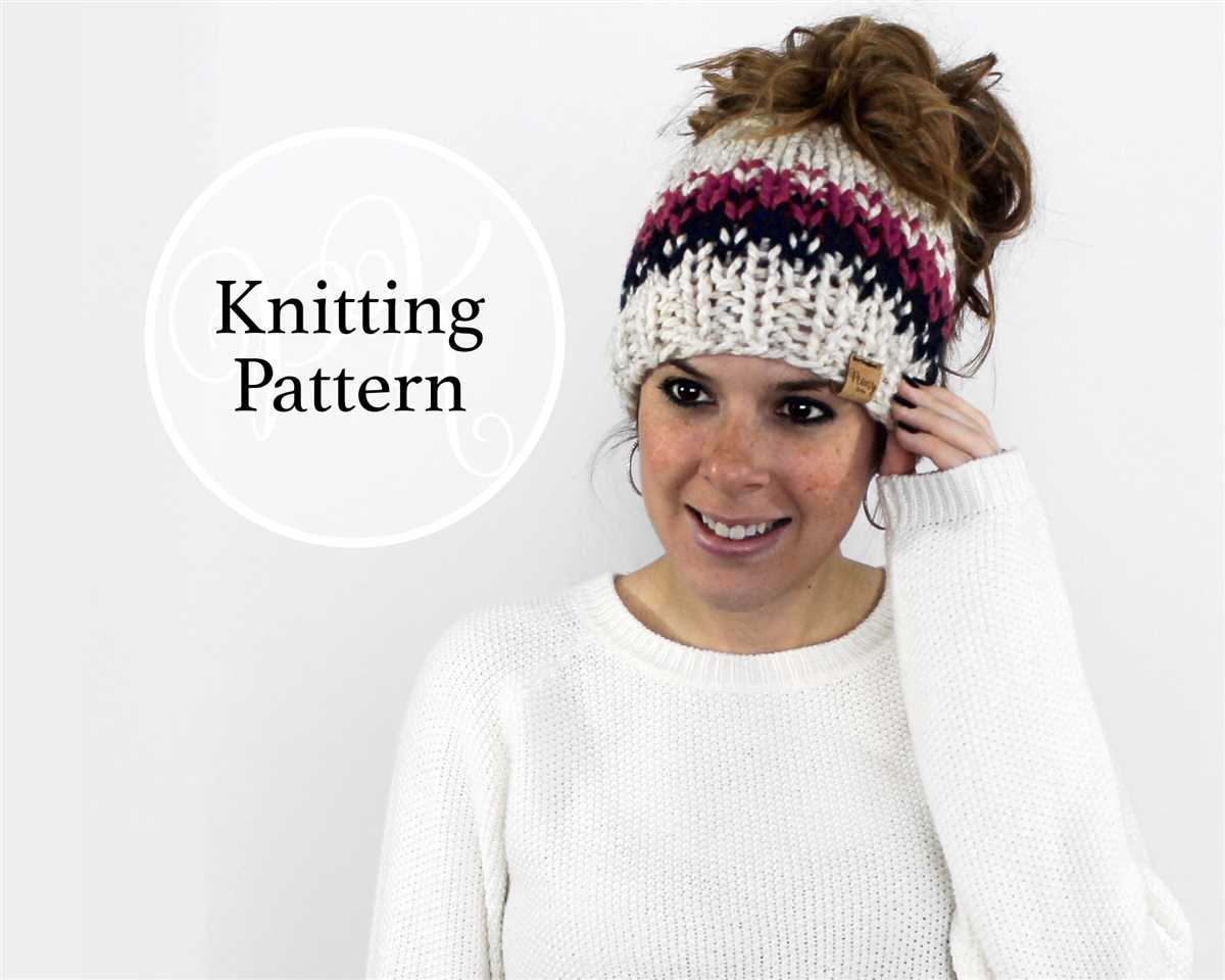 Simple and Stylish Knitting Pattern for a Ponytail Hat