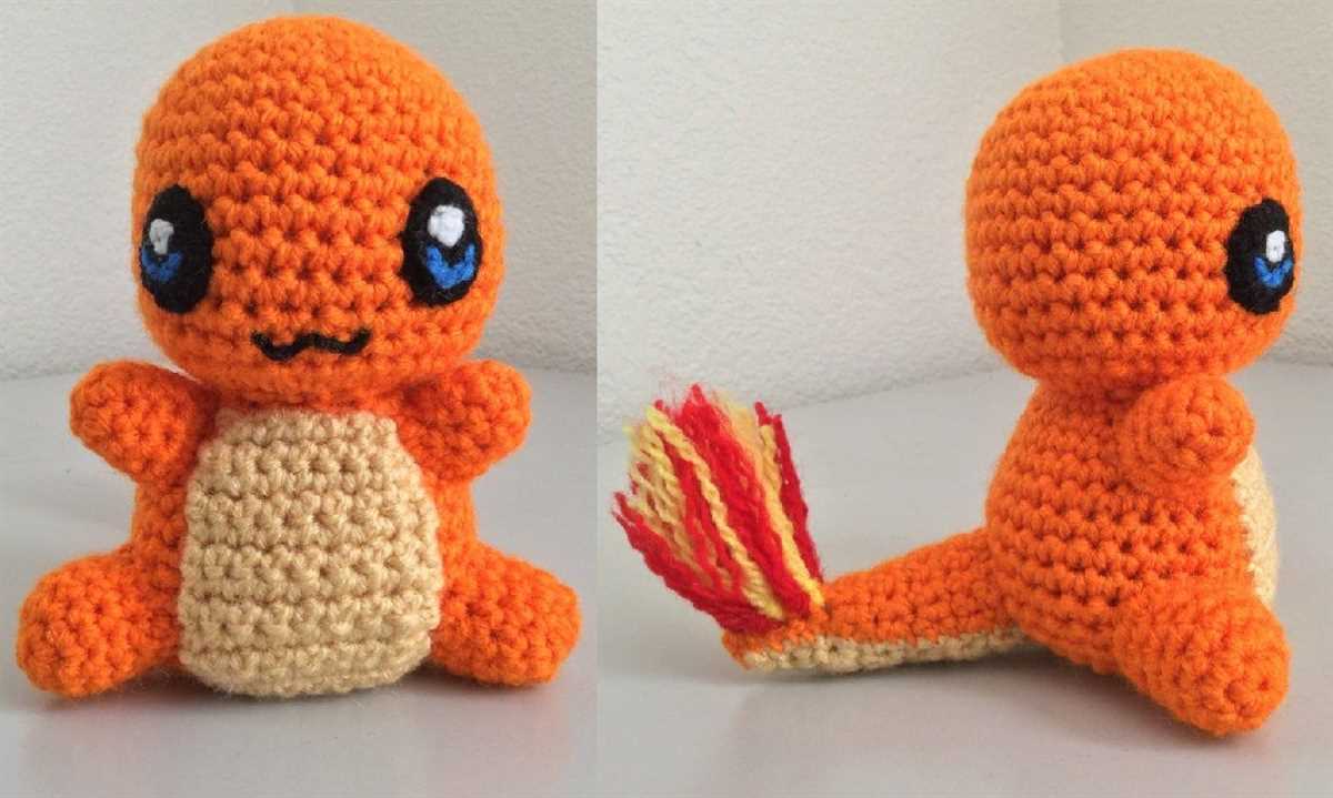 Free knitting pattern for Charmander