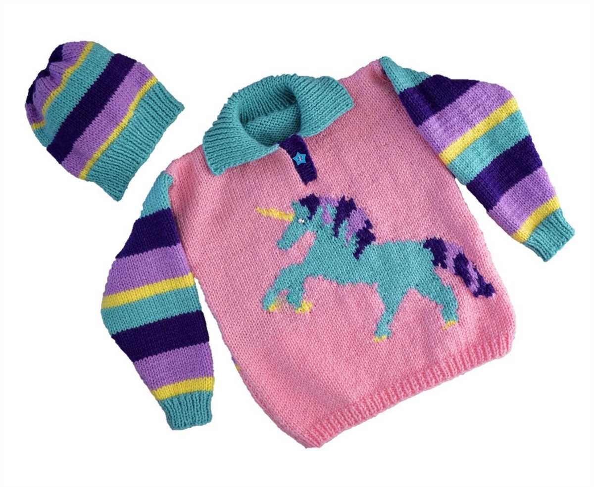 Cozy and magical: discover our free unicorn jumper knitting pattern