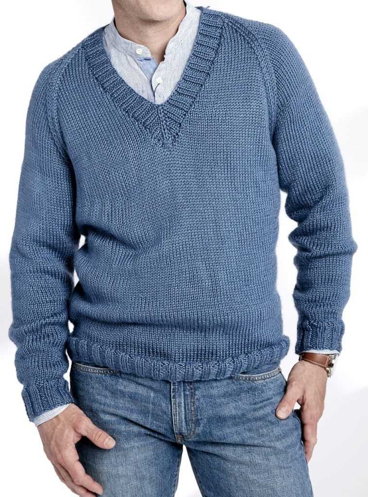 Simple & Free Men's Cardigan Knitting Pattern