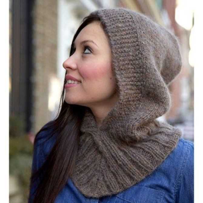 Cozy and Simple Hooded Cowl Knitting Pattern