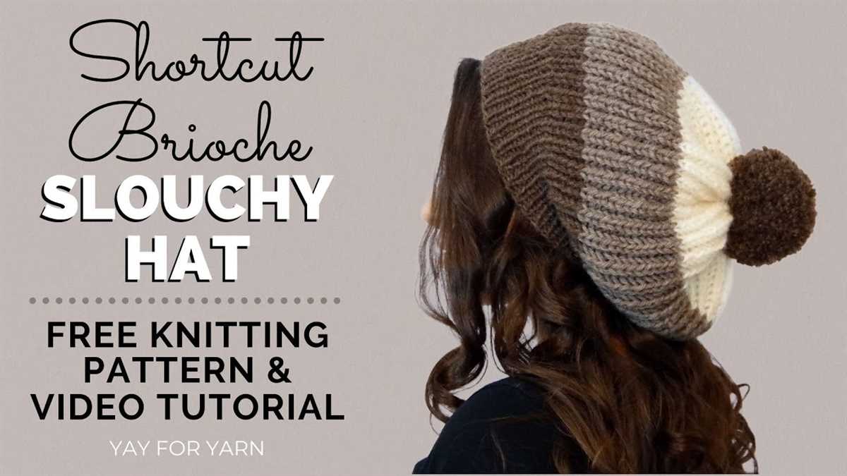Effortless knit slouchy hat - a free pattern