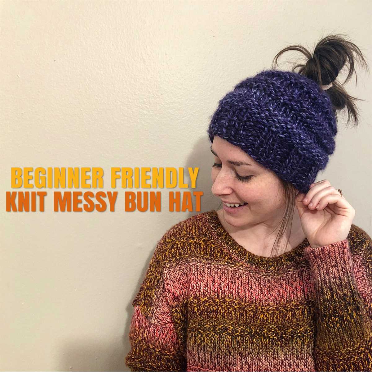 Messy Bun Knit Pattern - Free and Easy
