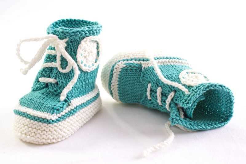 A Cute and Simple Knitting Pattern for Baby Converse Shoes