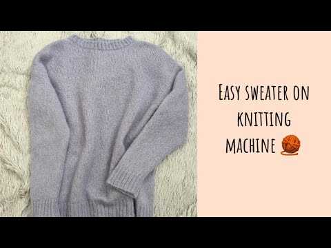 Easy-to-follow pattern for a raglan sweater made with a machine knit