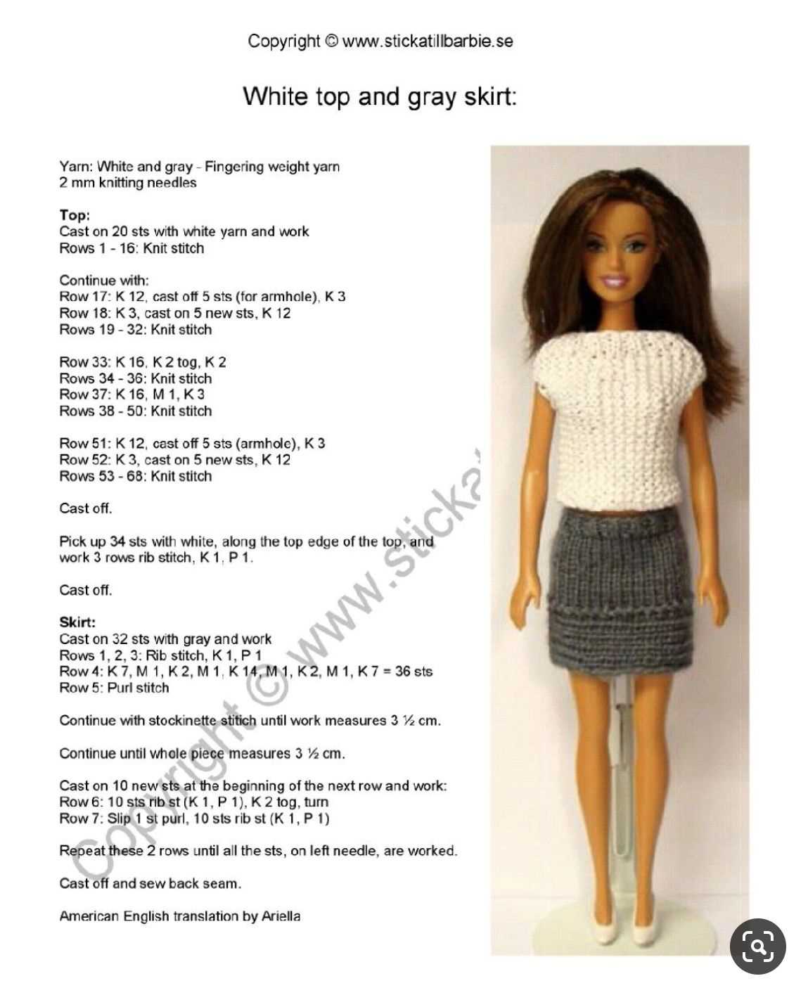 Unlock your creativity with these free knitted barbie clothes patterns