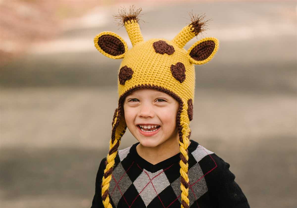 Free pattern for a cute knitted giraffe hat