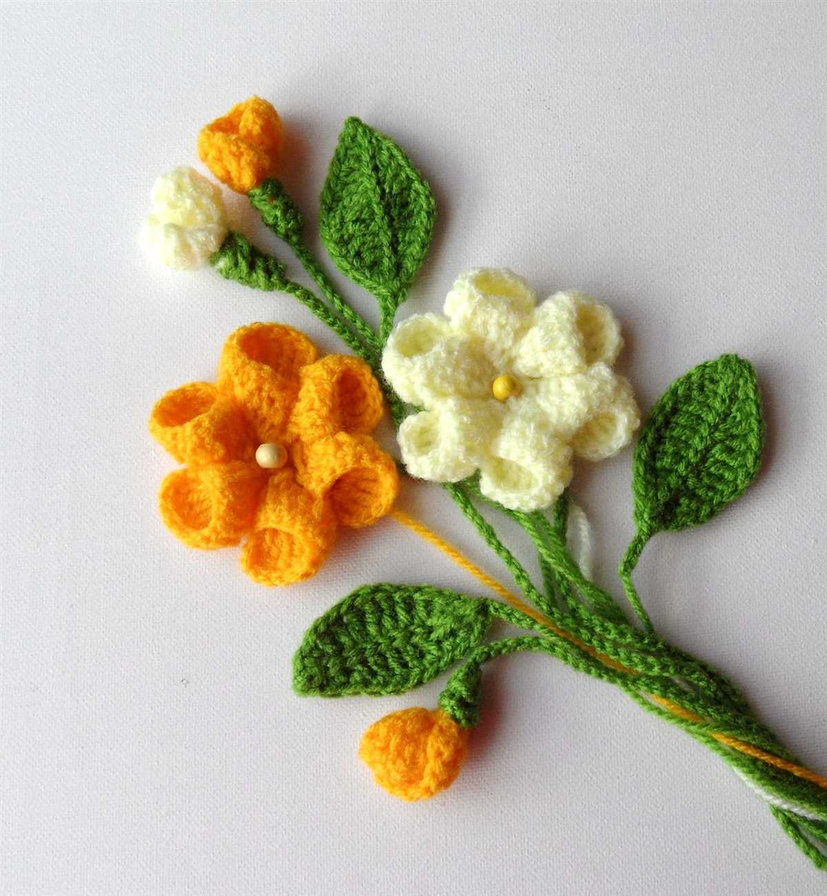 Free Knitted Flower Pattern in One Piece