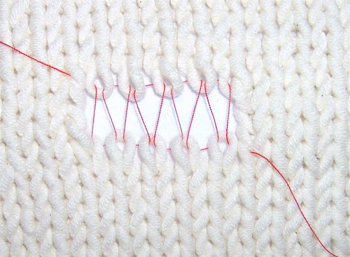 Creating intentional gaps in knitting patterns