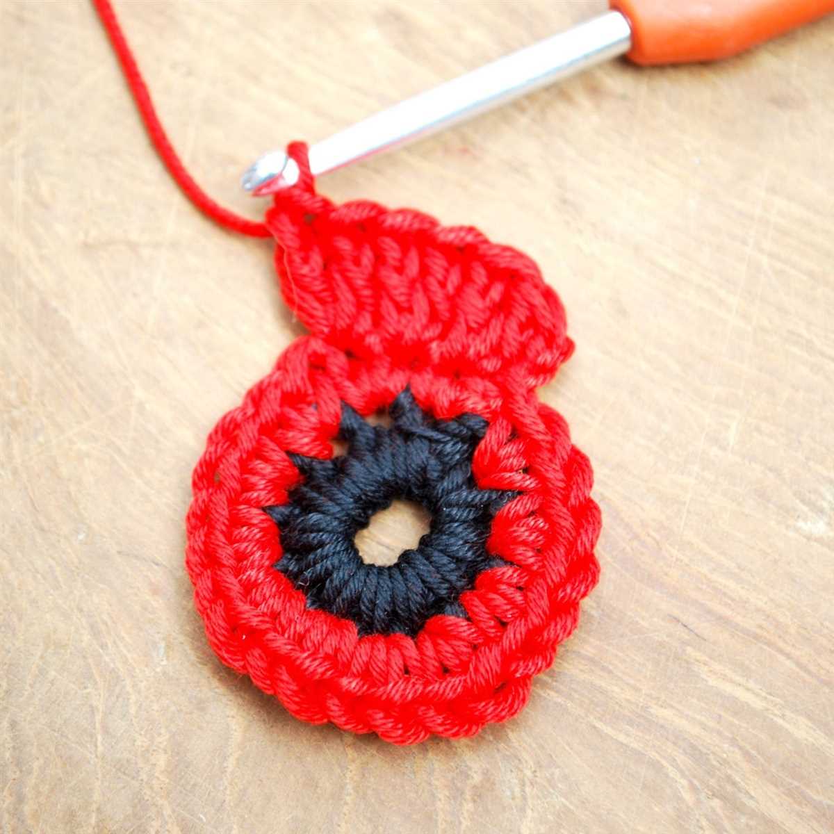 Free knitting pattern for a remembrance poppy