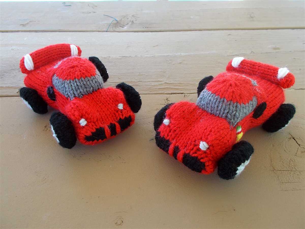 DIY Knitting Pattern for a Toy Car