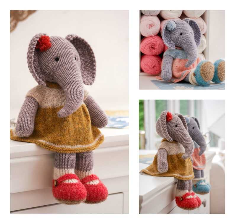 Knit Your Own Toy Elephant with this Pattern