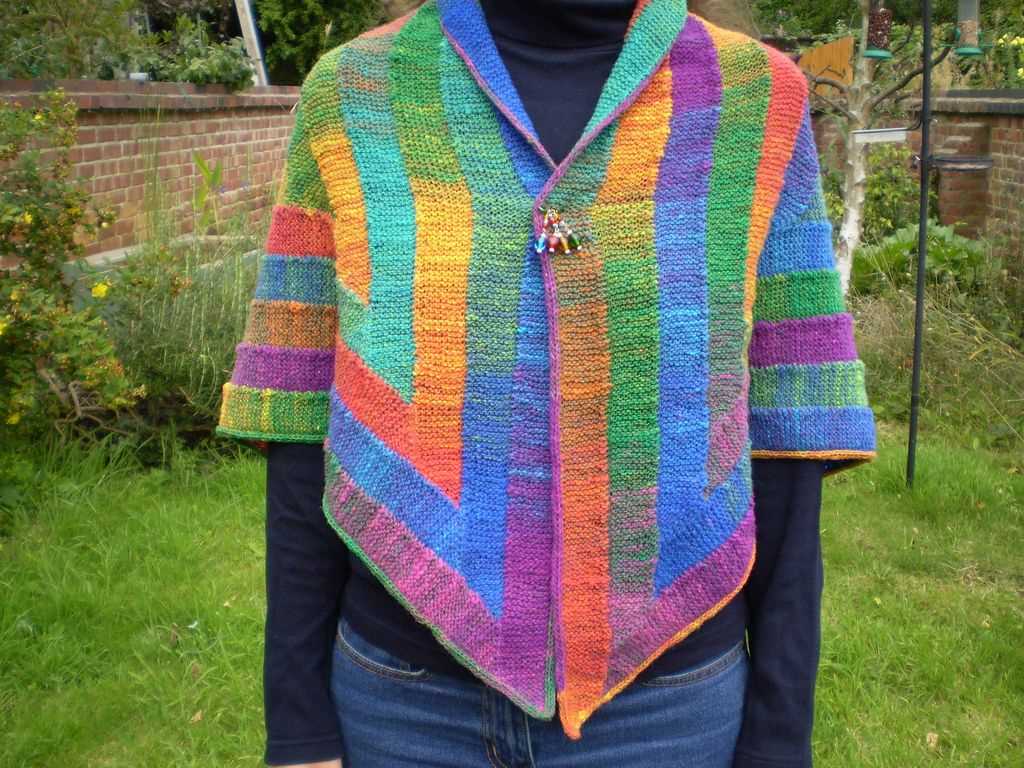A Unique Machine Knit Triangle Shawl Pattern