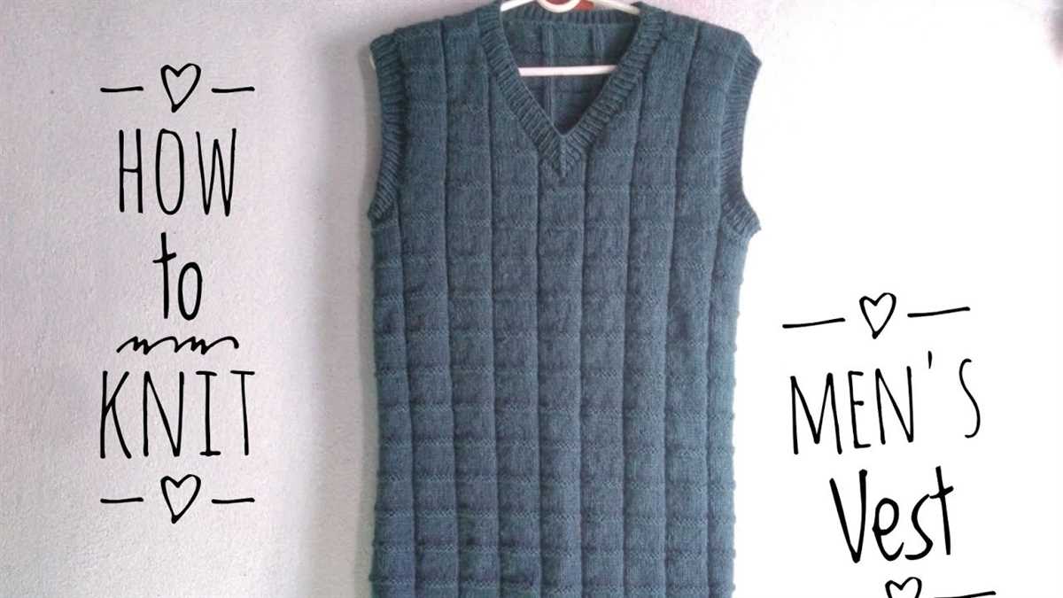 Stylish and Cozy: The Perfect Men's Knitted Vest Pattern