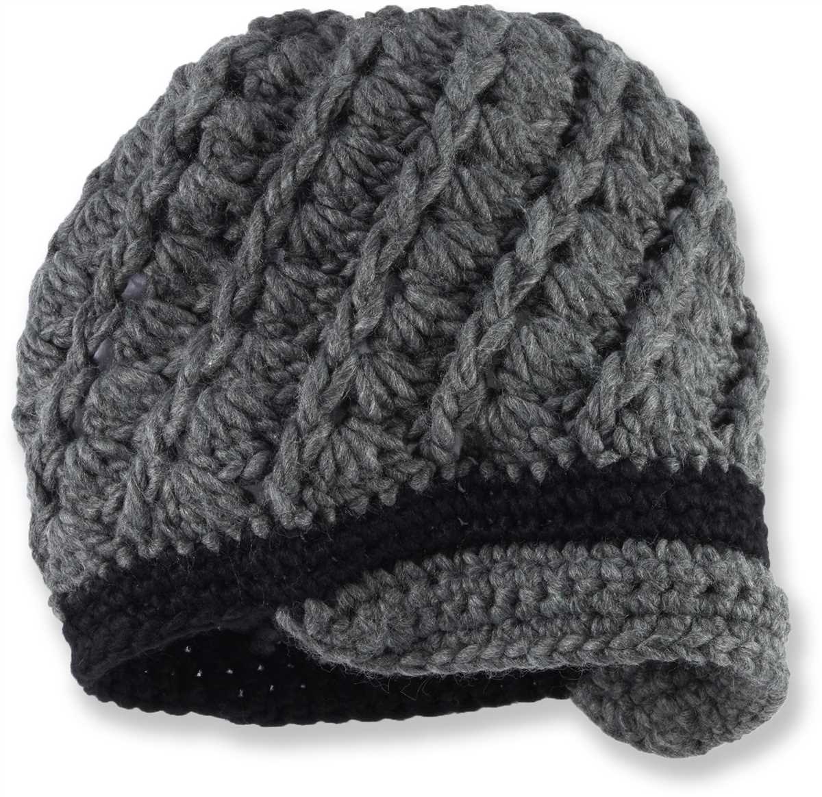 Creating a stylish knit cap with a unique brim design
