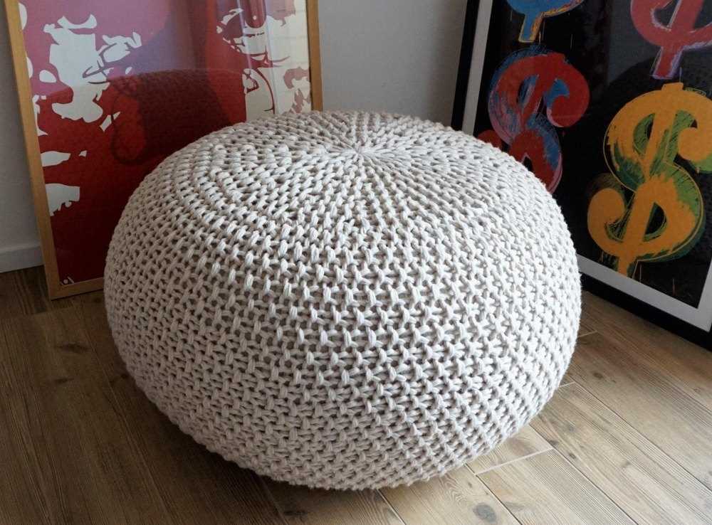 Knit Your Own Pouf with This Easy Pattern