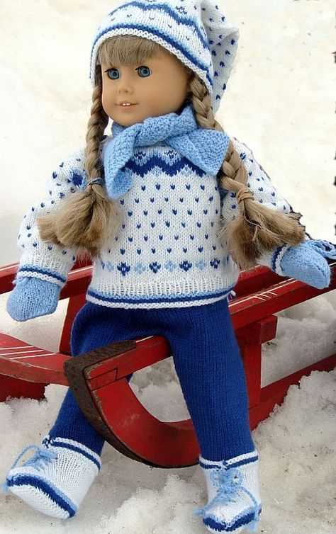 Free knitting pattern for a cute doll sweater
